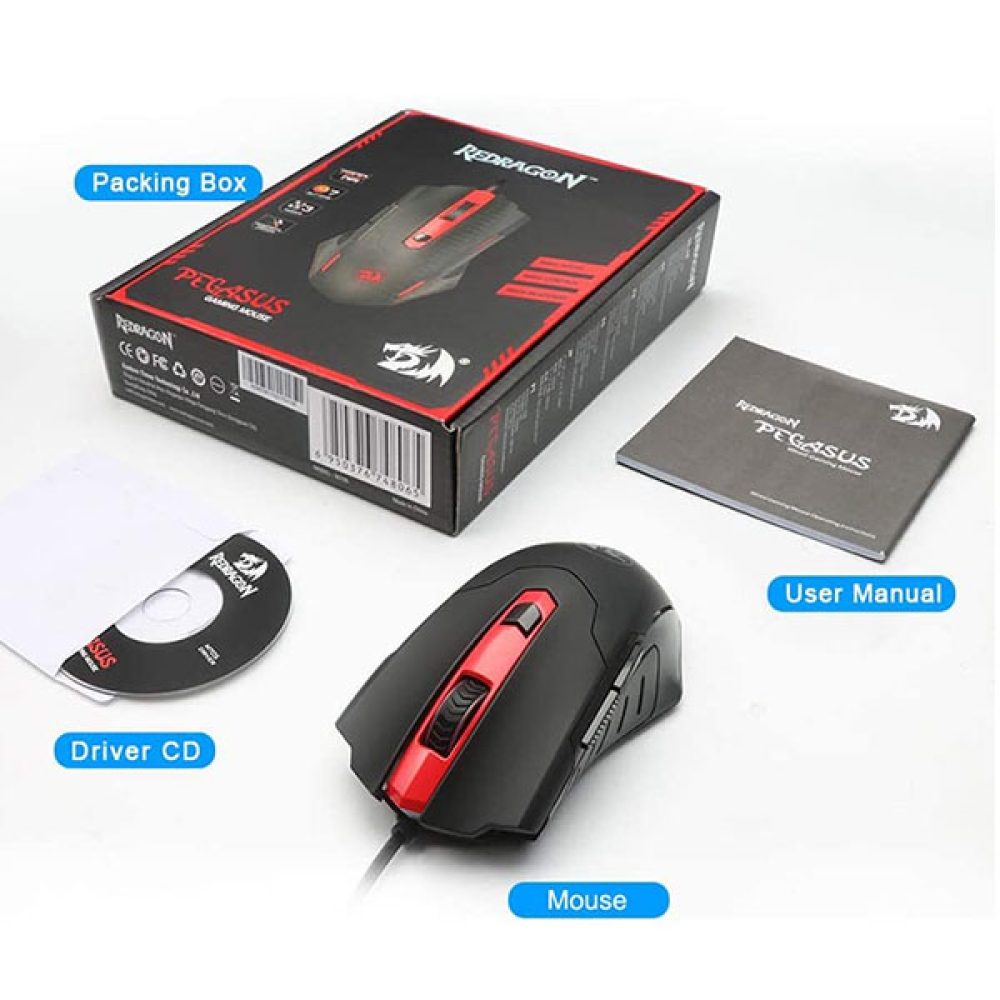 Redragon Pegasus Oyuncu Mouse Siyah 74806Elektro Sepeti