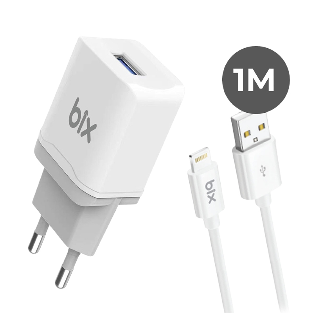 Bix bxl12w usb-a port 10w chargıng Adapter & lıghtnıng cable Elektro Sepeti