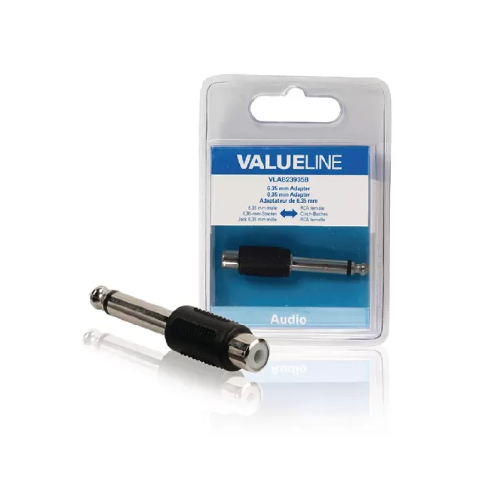 Valuelıne Ses Adaptörü 6,35 Mm Erkek Rca Kalın SiyahElektro Sepeti