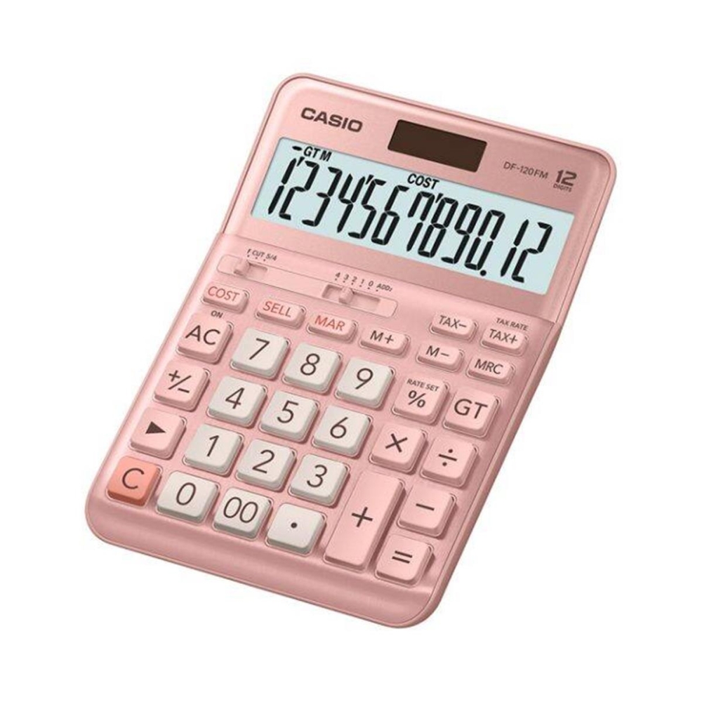 Casio DF-120FM-PK Pembe 12 Hane Masa Üstü Hesap MakinesiElektro Sepeti