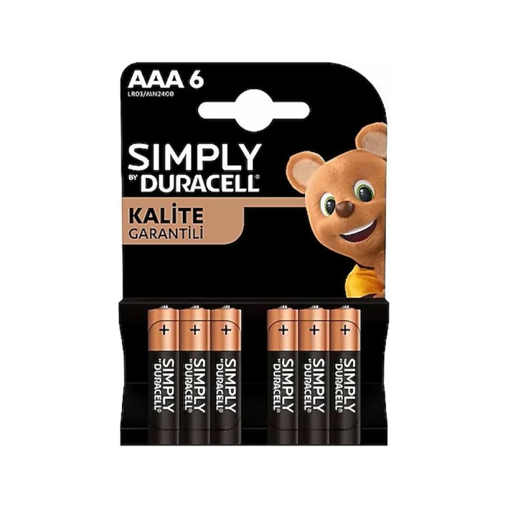 Duracell Simply Aaa 6'lı Ince Kalem PilElektro Sepeti